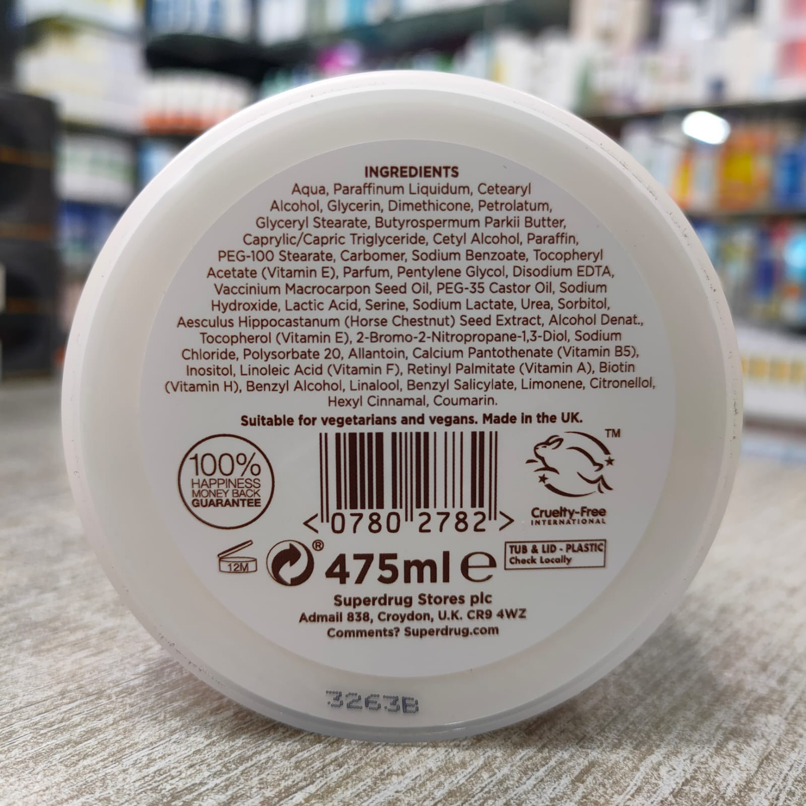 Superdrug Vitamin E All Over Body Cream-475ml || 1927