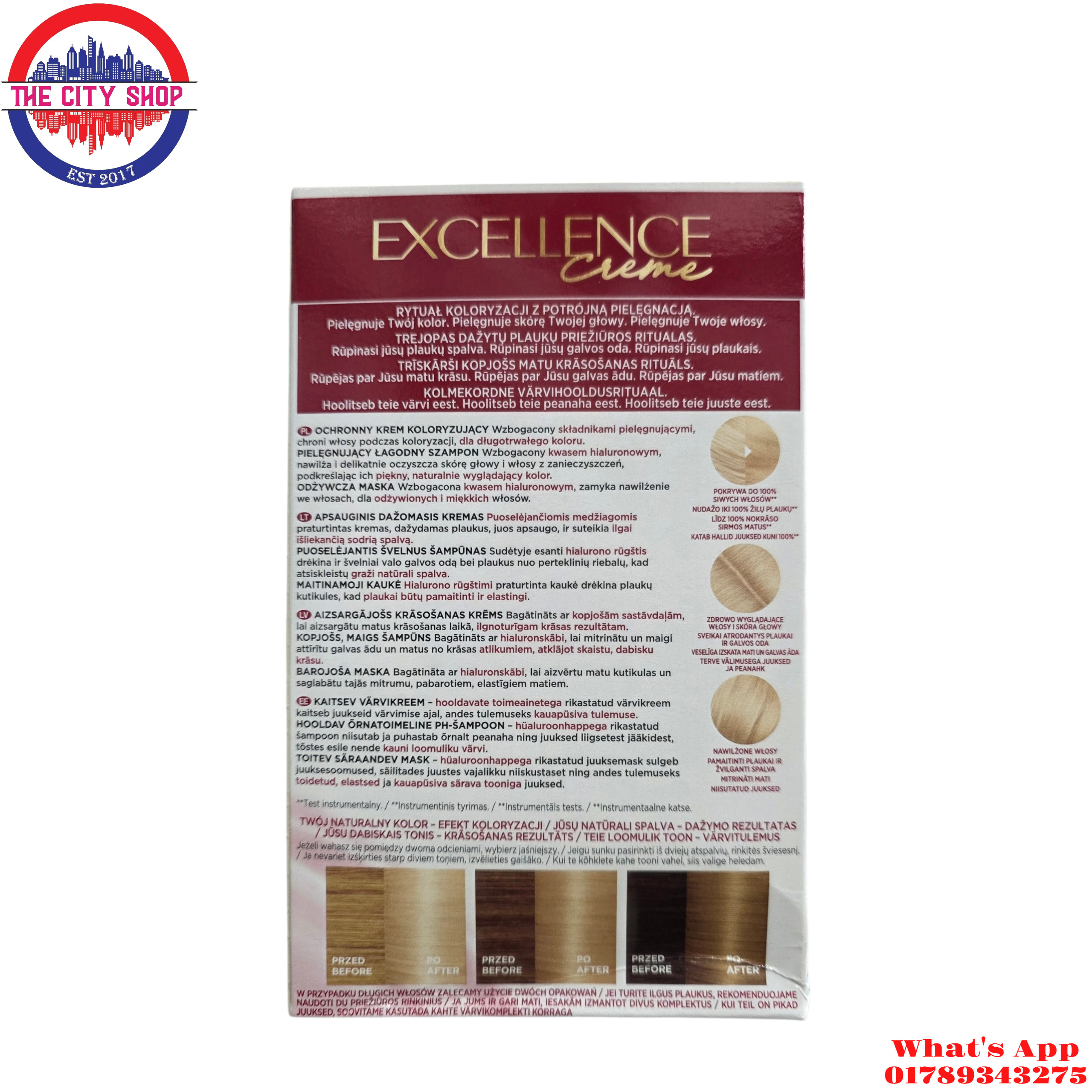 L'Oreal Excellence Creme 10.21 Lightest Pearl Blonde